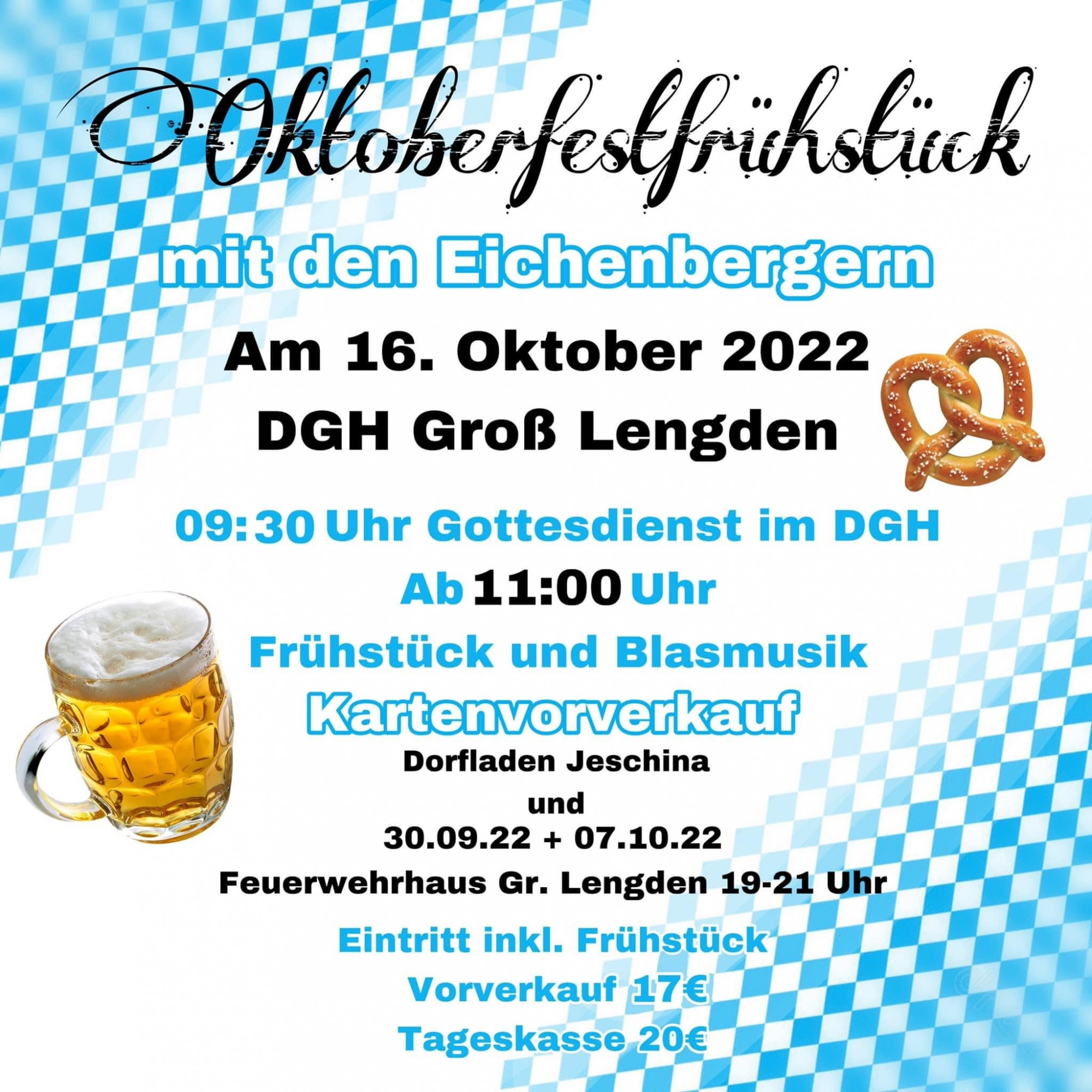 Oktoberfestfrühstück mit “Die Eichenberger” – Gemeinde Gleichen